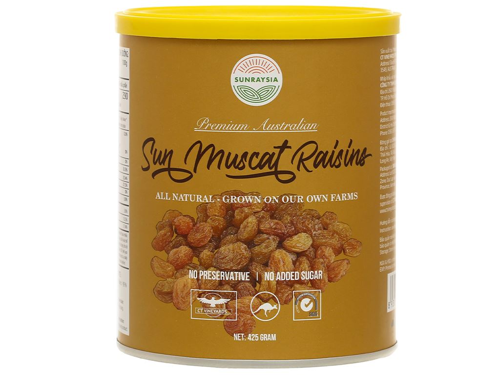 Những sản phẩm nho khô cao cấp tại Sunraysia